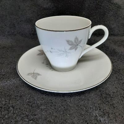Mikasa Narumi Silver Maple Pattern Coffee Cup and Saucer Set Made in Japan - Etsy