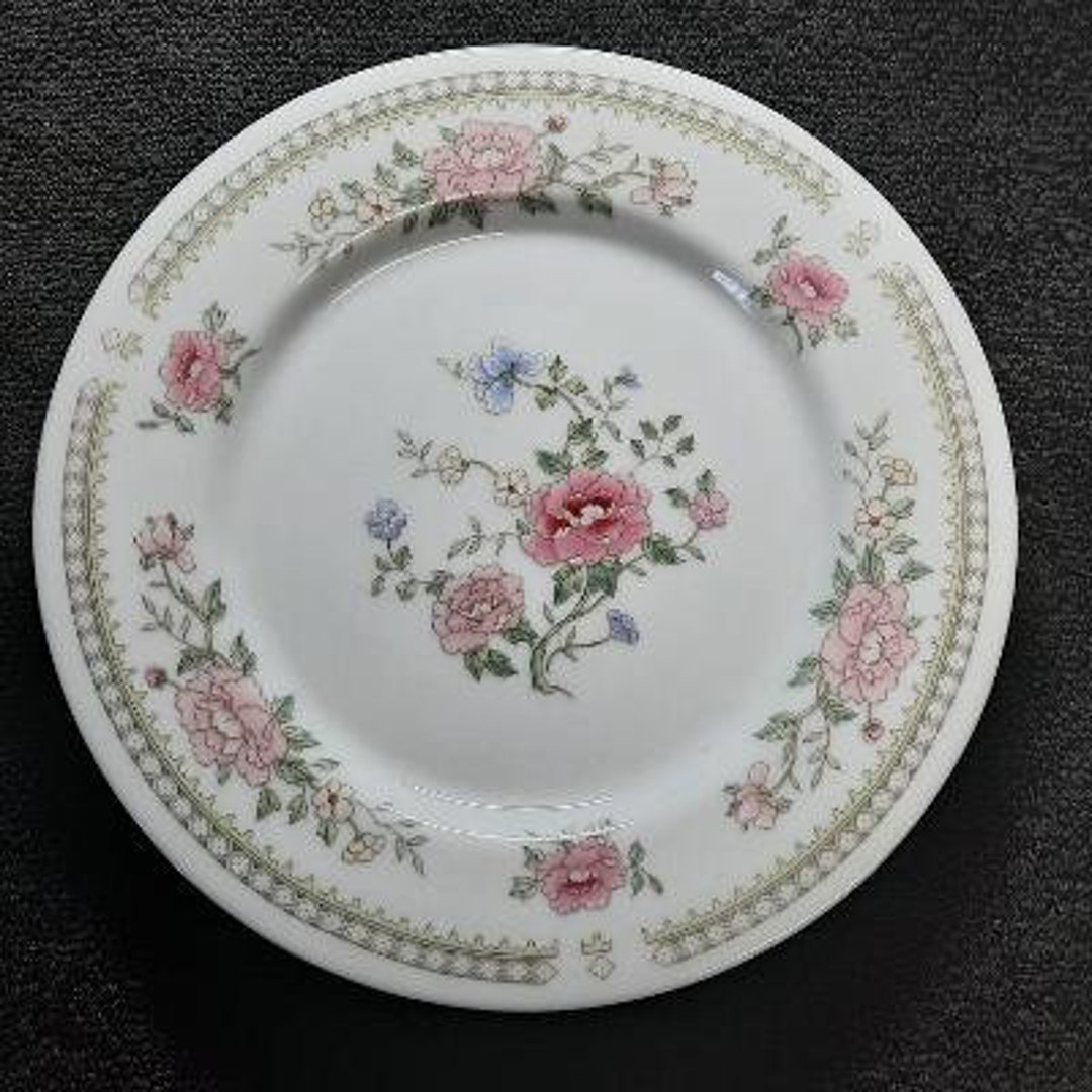 Crescent Fine China CCN4 Floral Pattern Salad Plate Platinum Trim Jie ...