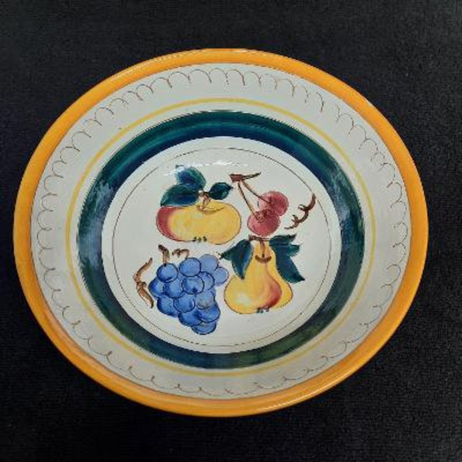 Stangl Pottery Terra Rose Fruit Pattern Large Round Vegetable Bowl Hand ...