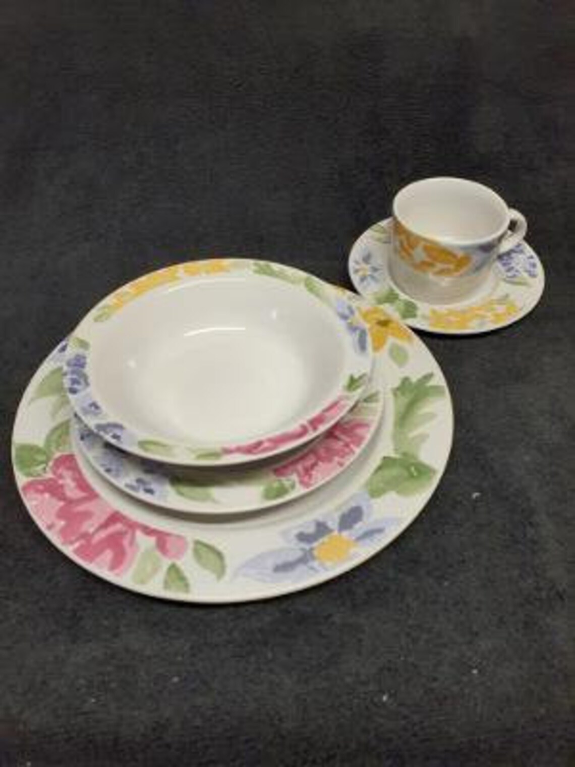 Newcor Stoneware Tempo Pattern 5 Piece Place Setting | Etsy