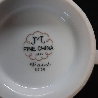 M Fine China Japan Waid 5036 Pattern Sugar Bowl With Lid Platinum Trim ...