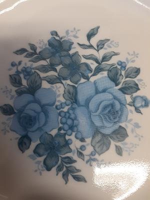 Corelle by Corning Blue Velvet Pattern Embossed Swirl Salad Plate Made ...