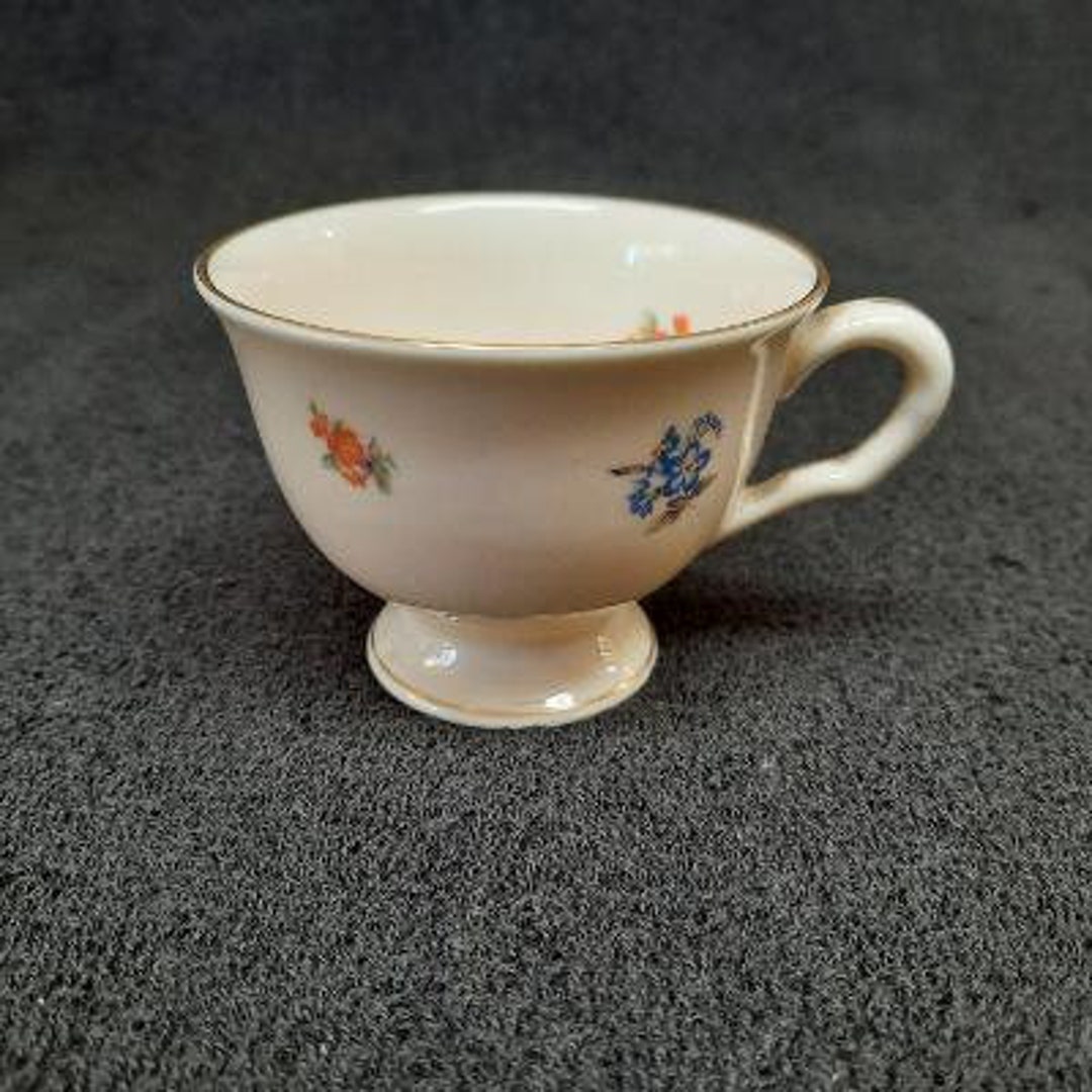 Pickard China Floral Chintz Pattern Demitasse Cup Made in USA Gold Trim ...