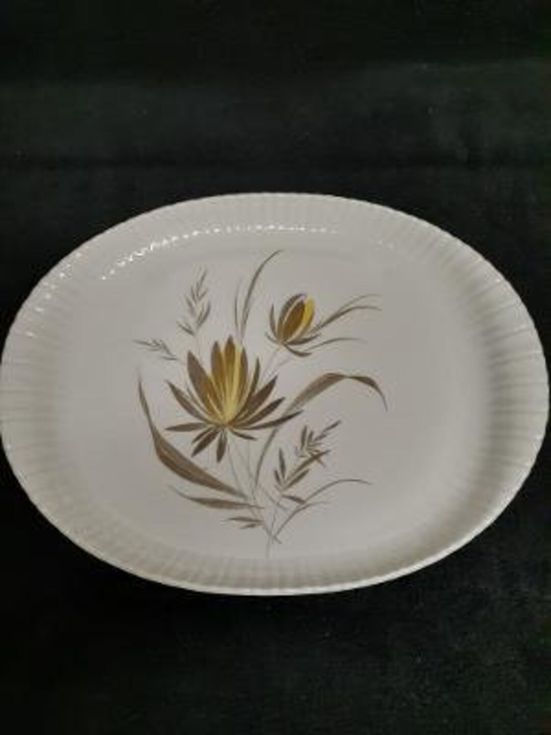 Harker Ware Translucent China Forest Flower Pattern Large Oval Meat ...