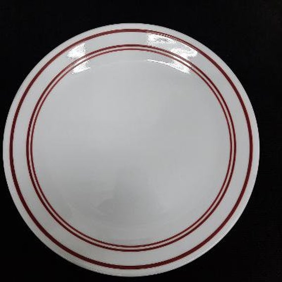 Corelle by Corning Classic Cafe Red Pattern Dinner Plate Made - Etsy