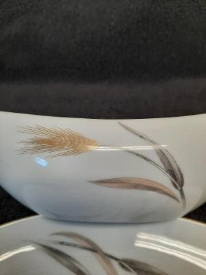 Sango Fine China Autumn Gold Pattern Dinnerware Serving Pieces Made in ...