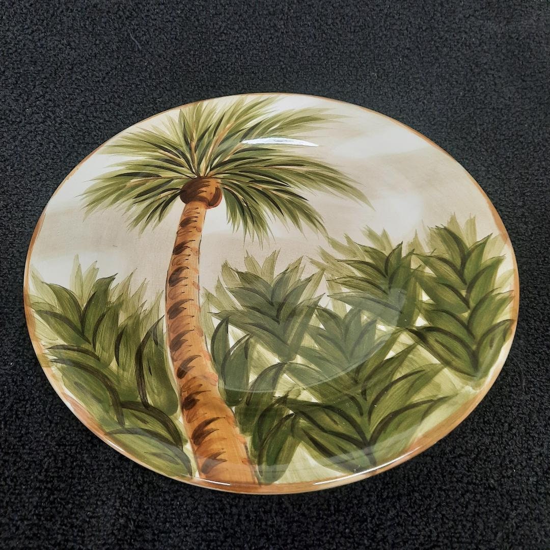 Tabletops Lifestyles Kona Pattern Dinner Plate Hand Painted and Crafted ...