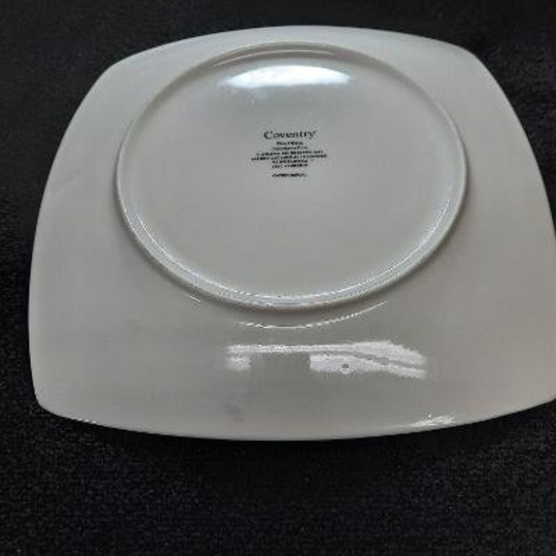 Coventry Porcelain Choco Scroll Pattern Rounded Square Dinner Plate - Etsy