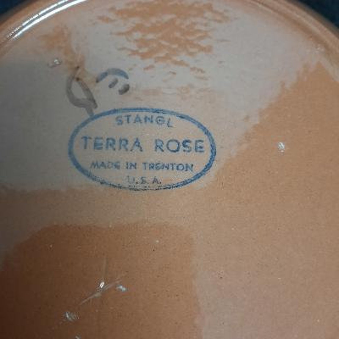 Stangl Pottery Terra Rose Fruit Pattern Large Round Chop Plate Meat ...