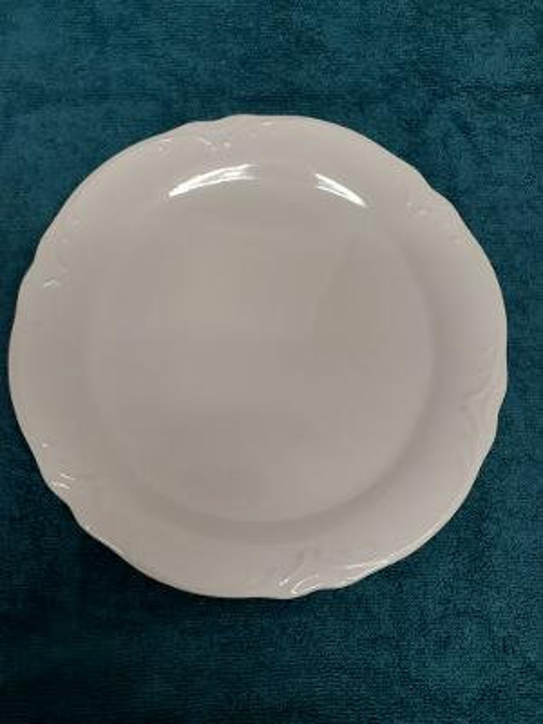 Pier 1 Imports Ironstone White Madeline Pattern Dinner Plate Embossed ...