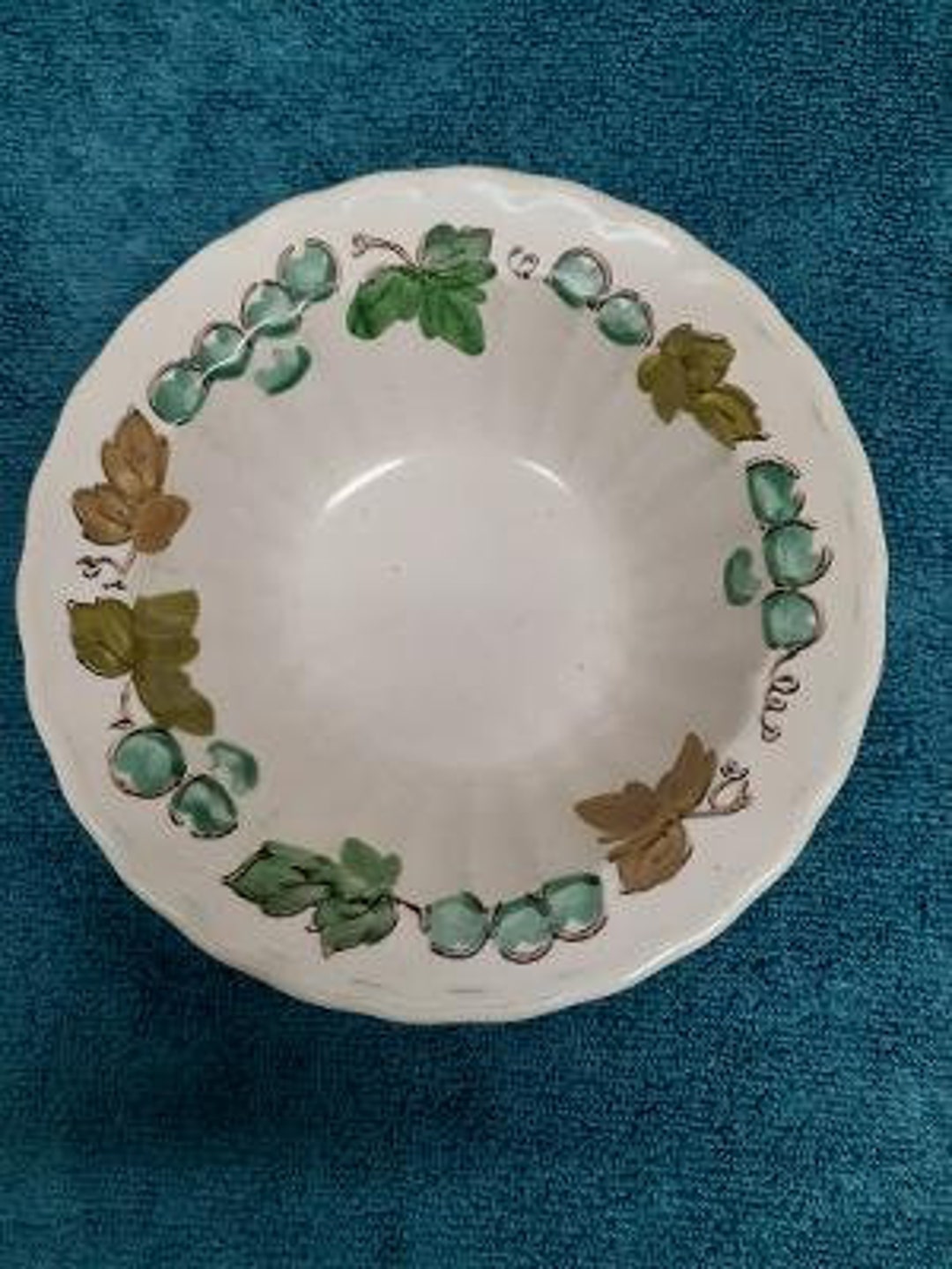 Metlox Vernon Ware Vineyard Pattern Rimmed Cereal Bowl Made in ...