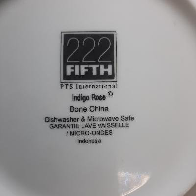222 Fifth Bone China Indigo Rose Pattern Dinnerware Choice of - Etsy