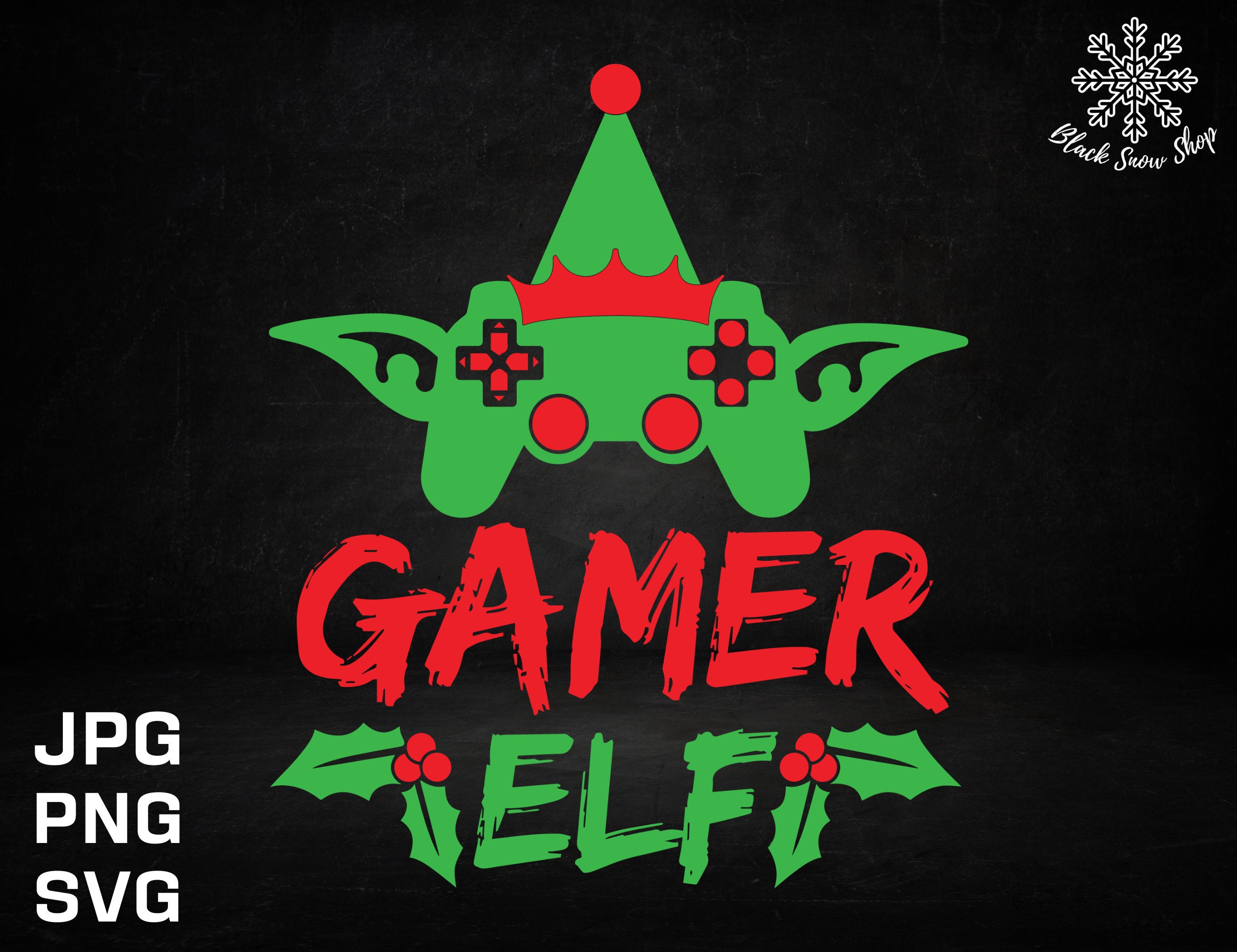 Gamer Elf Svg Christmas Gamer Svg Christmas Kids Svg Video - Etsy