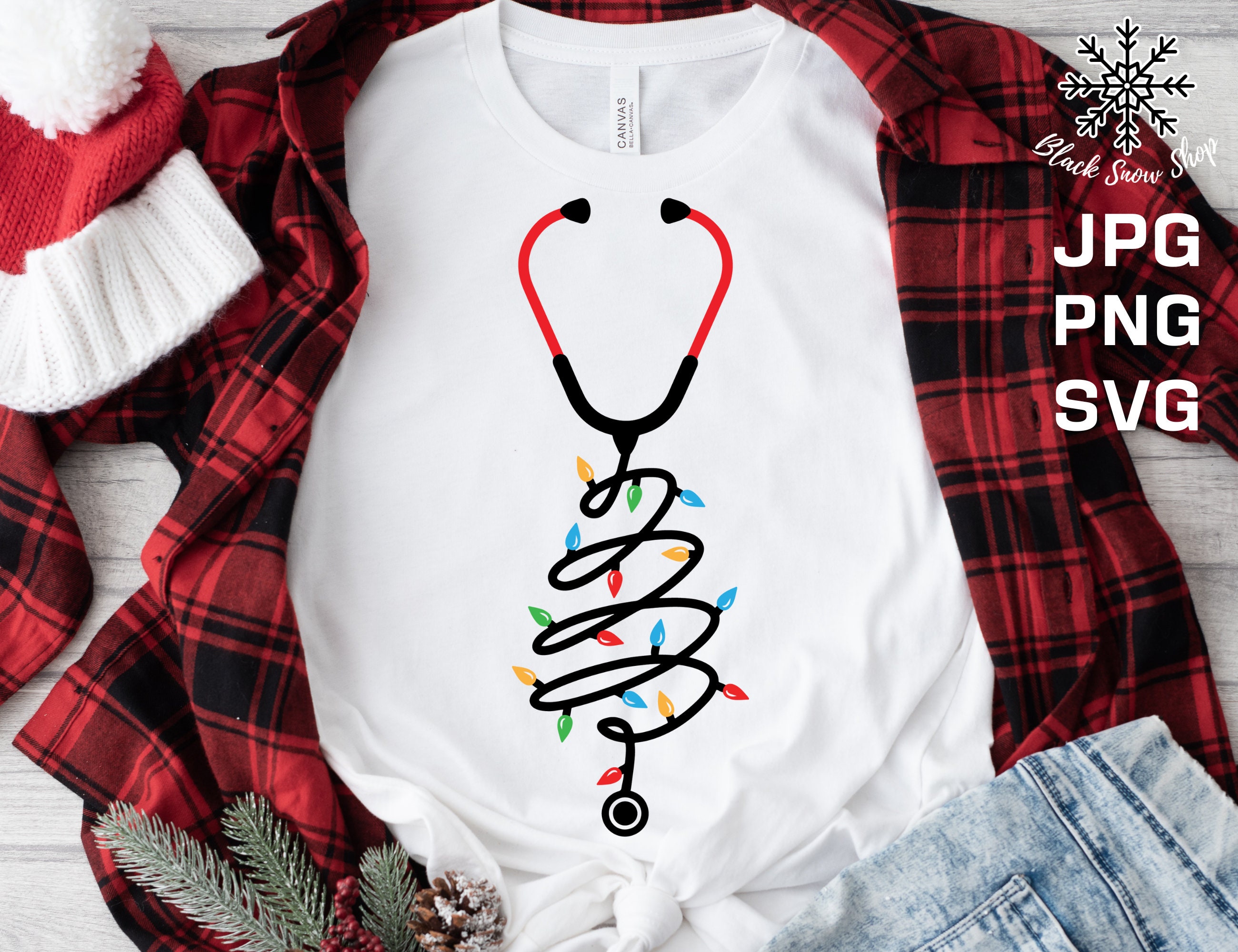 Christmas Stethoscope Nurse Svg Christmas Nurse Svg Nurse - Etsy