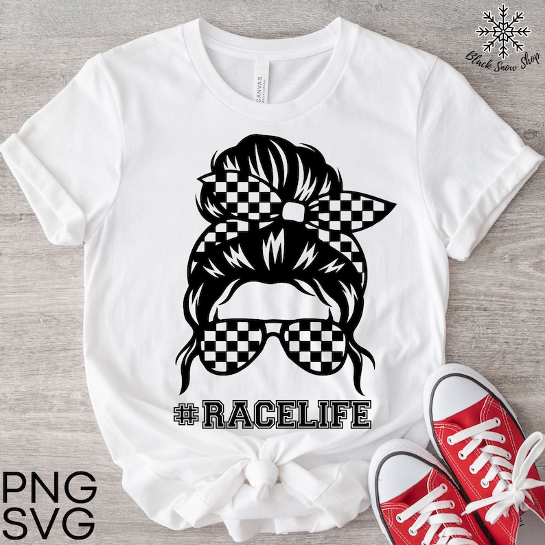 Race Life Messy Bun Svg , Messy Bun SVG , Racing Life Svg,racing Svg ...