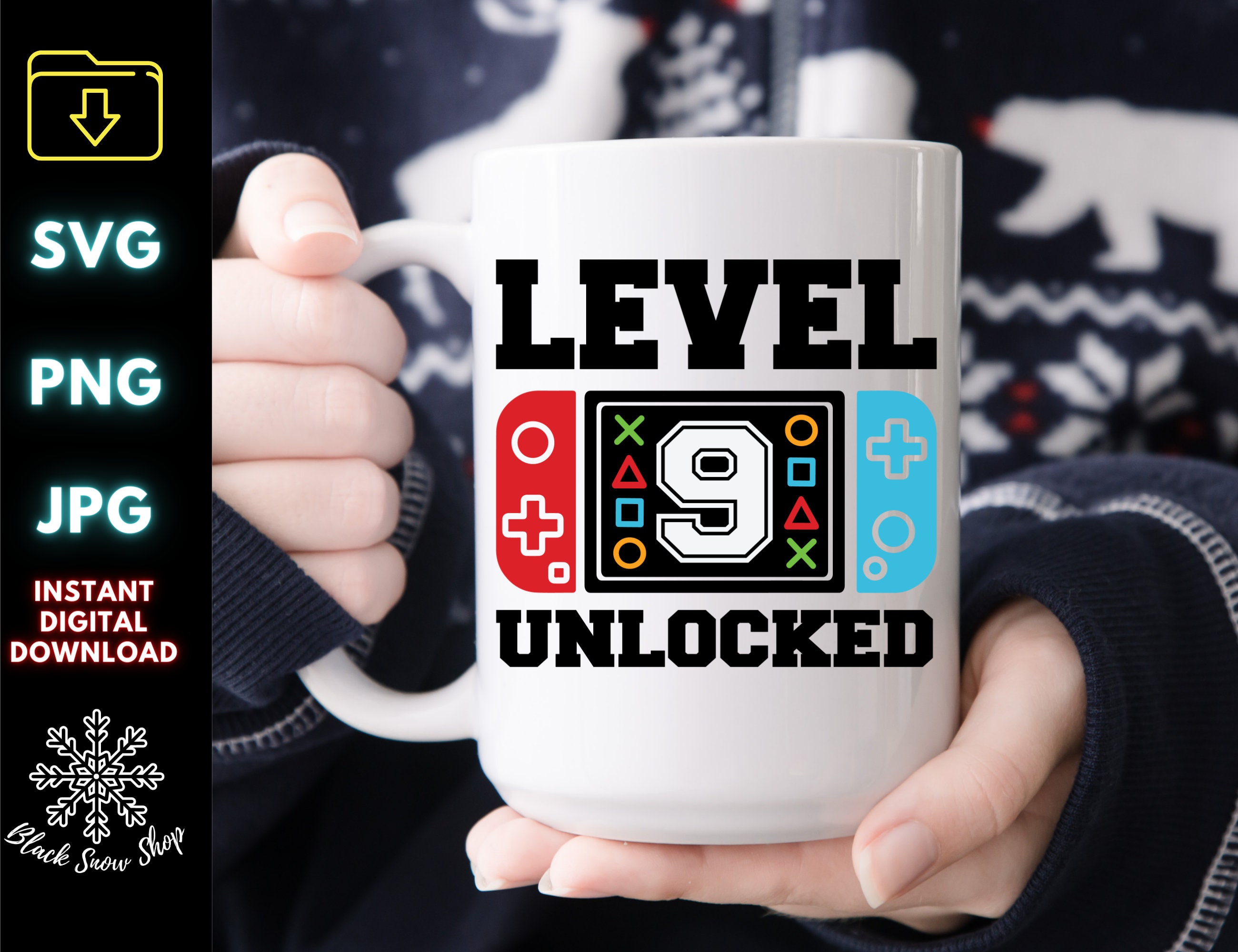 Level Nine Unlocked Birthday Boybirthday Girl Gamer 9 | Etsy