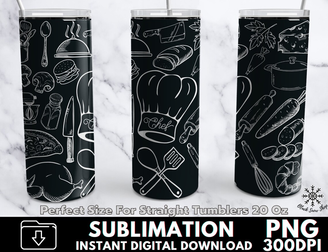 Chef Wrap Sublimation Png Chef Cupbest Chef Tumbler - Etsy