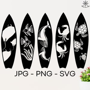 Ocean Surf Board - Bundle SVG - Instant Digital Download for Cricut ...