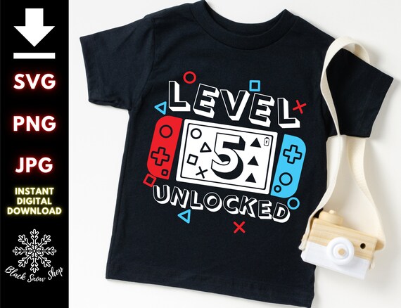 Level Five Unlocked Birthday Boybirthday Girl Gamer 5 - Etsy