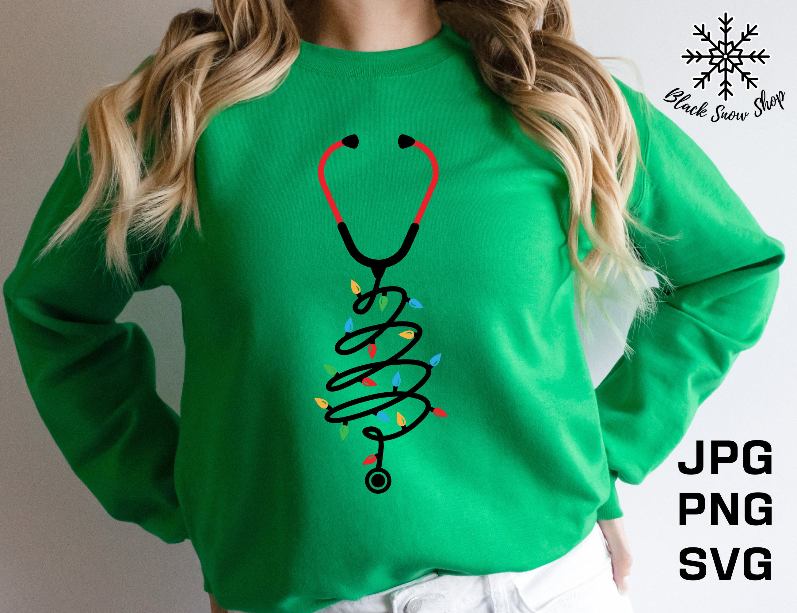 Christmas Stethoscope Nurse Svg Christmas Nurse Svg Nurse - Etsy