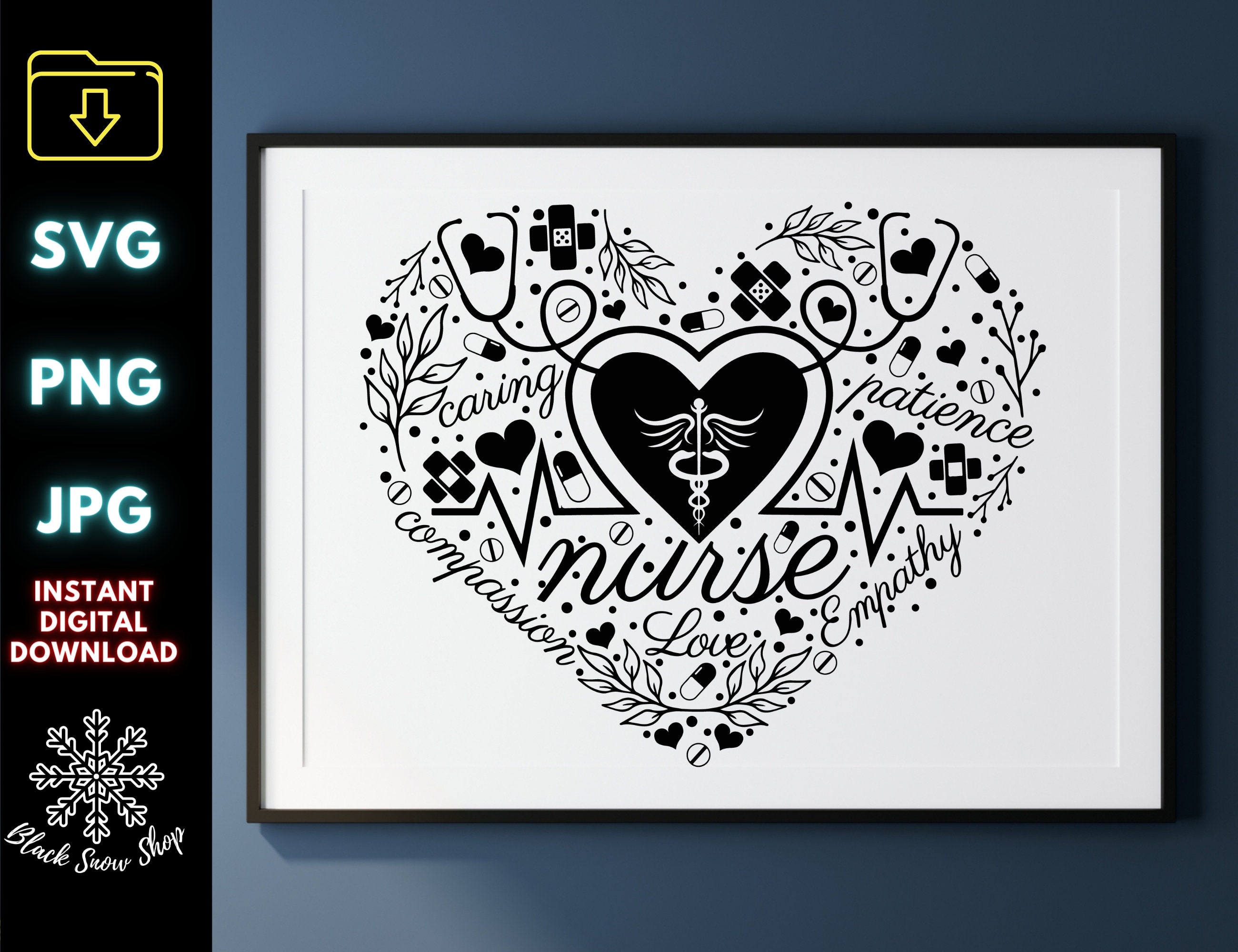 Heart Nurse Symbol Svg Heart Nurse Svg Nurse Life Svgnurse - Etsy