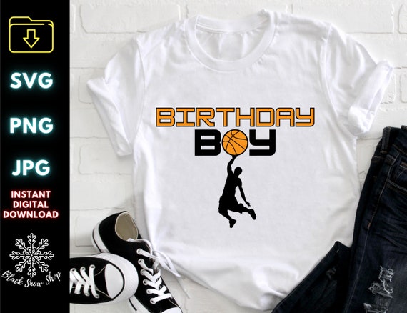 Basketball Birthday Boy Svg sports Birthday Svgkid T-shirt - Etsy