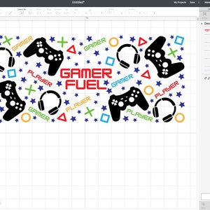 Gamer Fuel Glass Wrap Svg Game Svgcoffee Svglibbey 16 Oz | Etsy