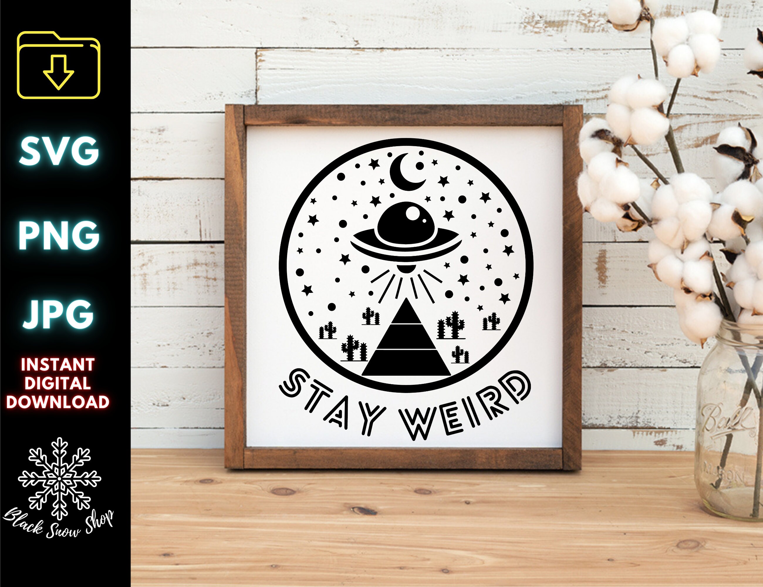 Stay Weird Svgfunny Svg Alien Svgspace Svgufo Svgshirt | Etsy