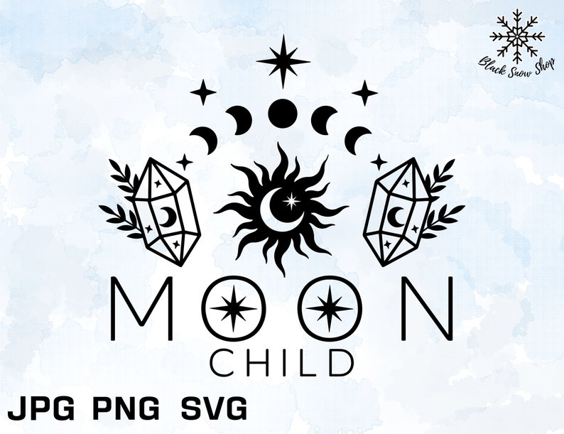 Moon Child SVG Moon Svg Moon Phase Svgcelestial Witch Svg - Etsy