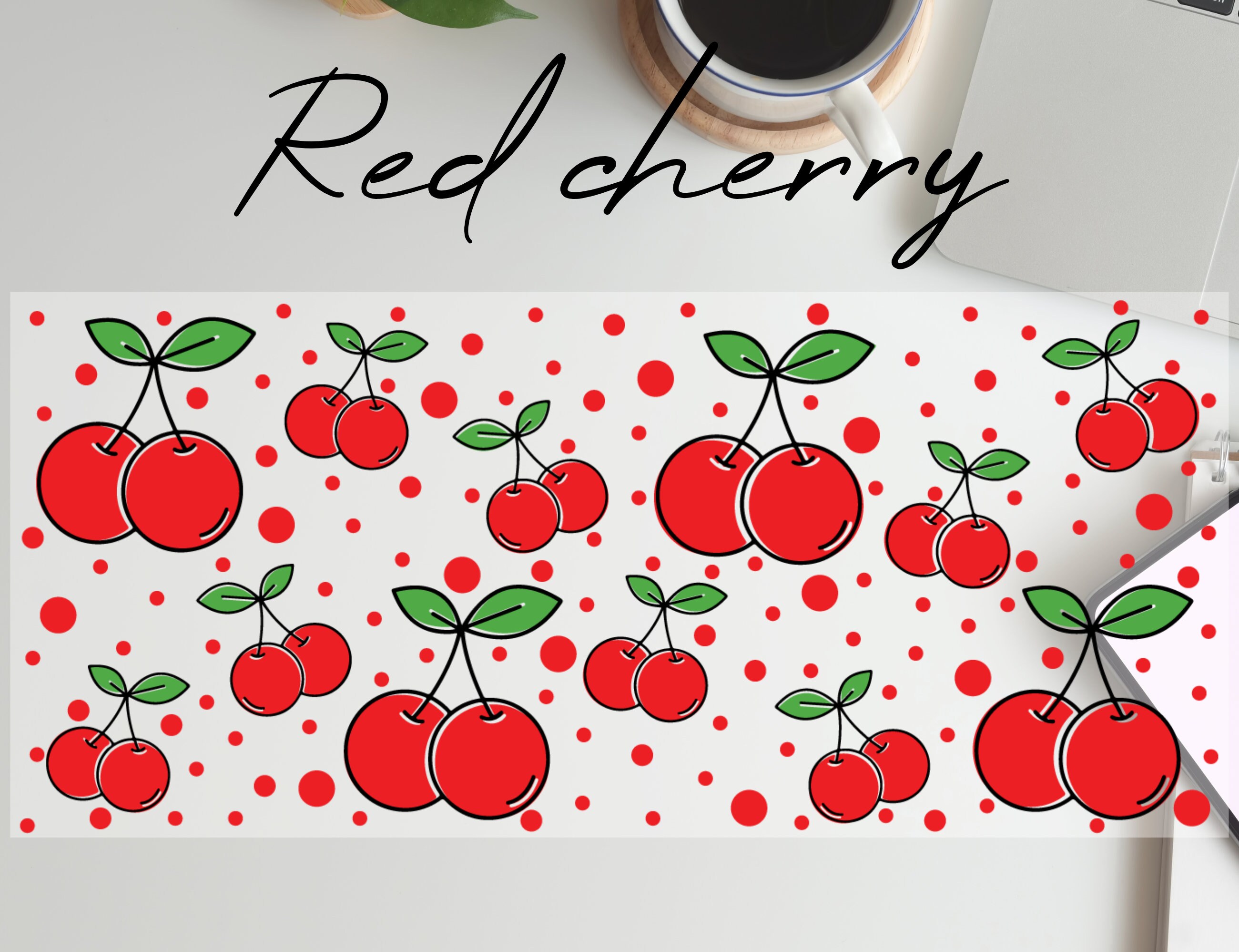 Red Cherry Glass Wrap Svglibbey 16 Oz Beer Can Glass - Etsy