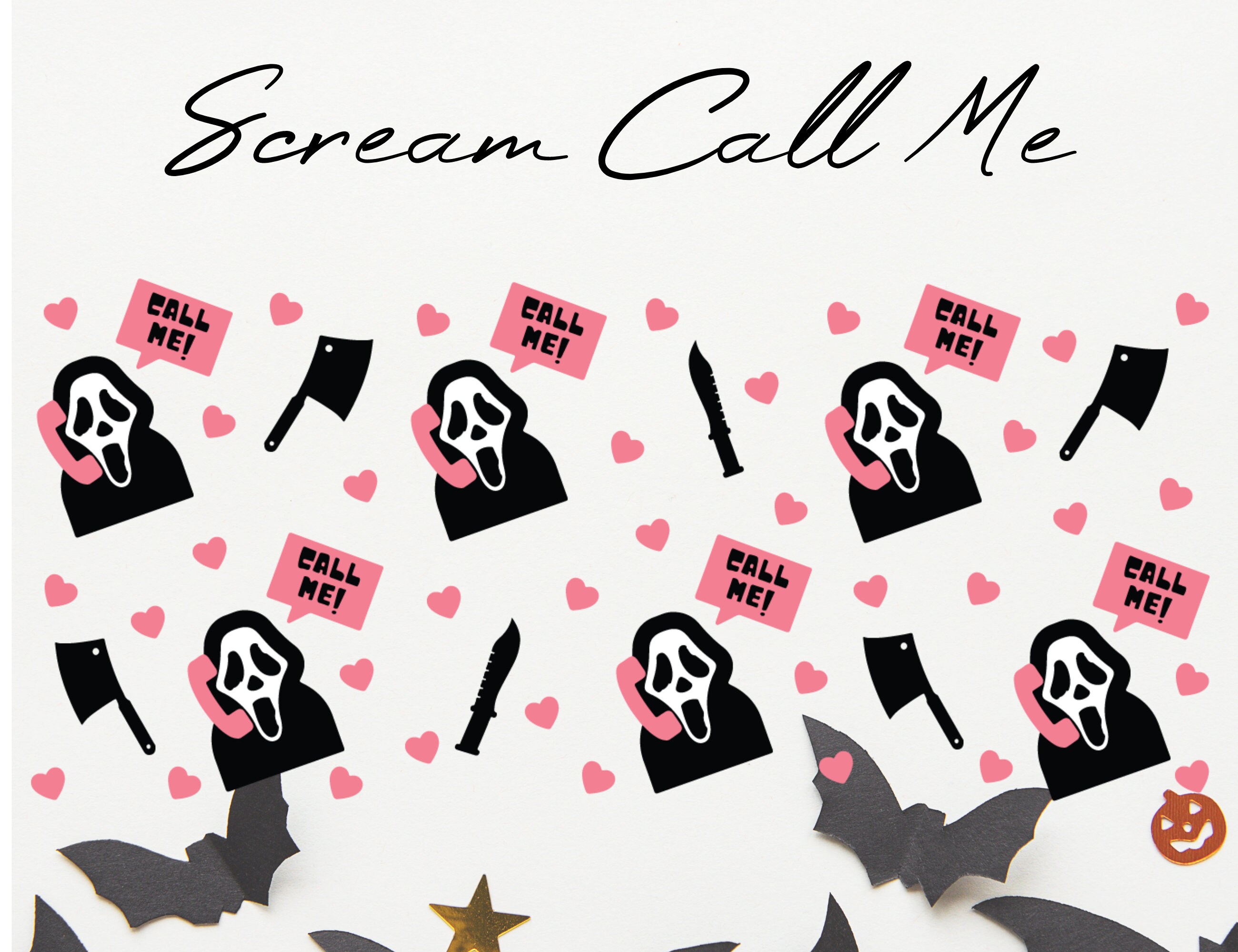 Scream Call Me Glass Wrap Svgfull Wrapcoffee Svglibbey 16 - Etsy