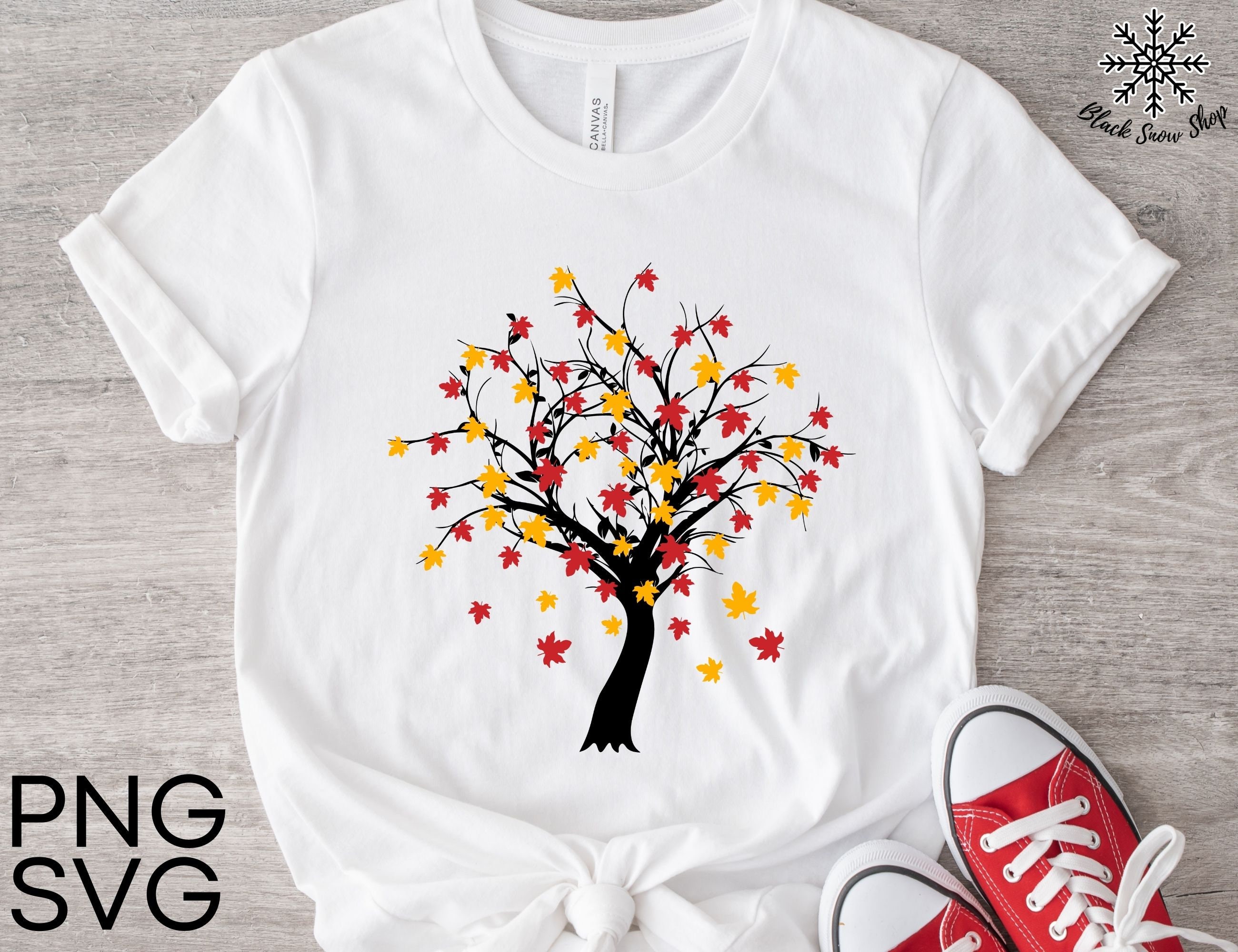 Fall Tree Svg,fall Shirt Svg ,blowing Leaves Svg,autumn Tree Clipart ...