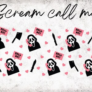 Scream Call Me Glass Wrap Svgfull Wrapcoffee Svglibbey 16 - Etsy