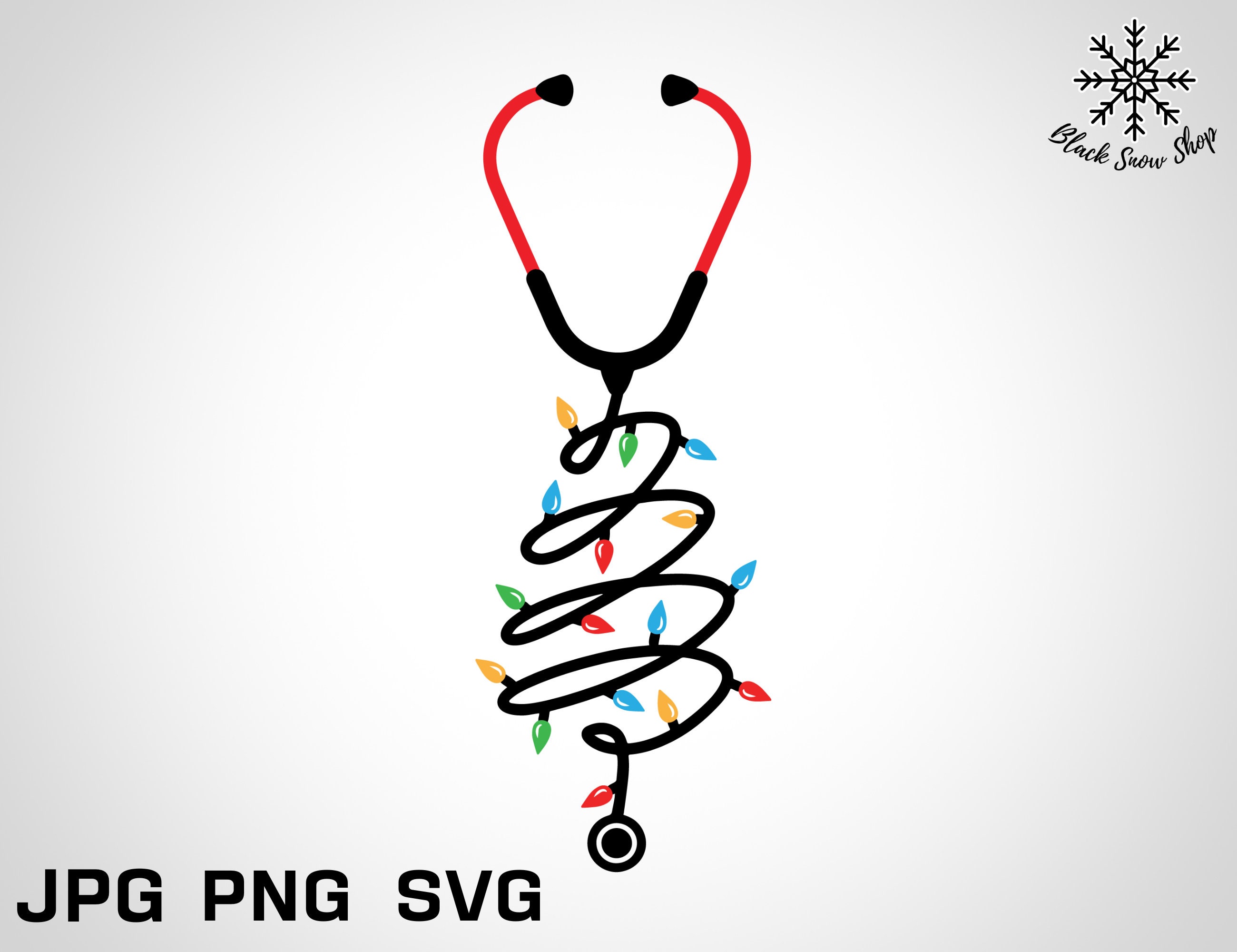 Christmas Stethoscope Nurse Svg Christmas Nurse Svg Nurse - Etsy