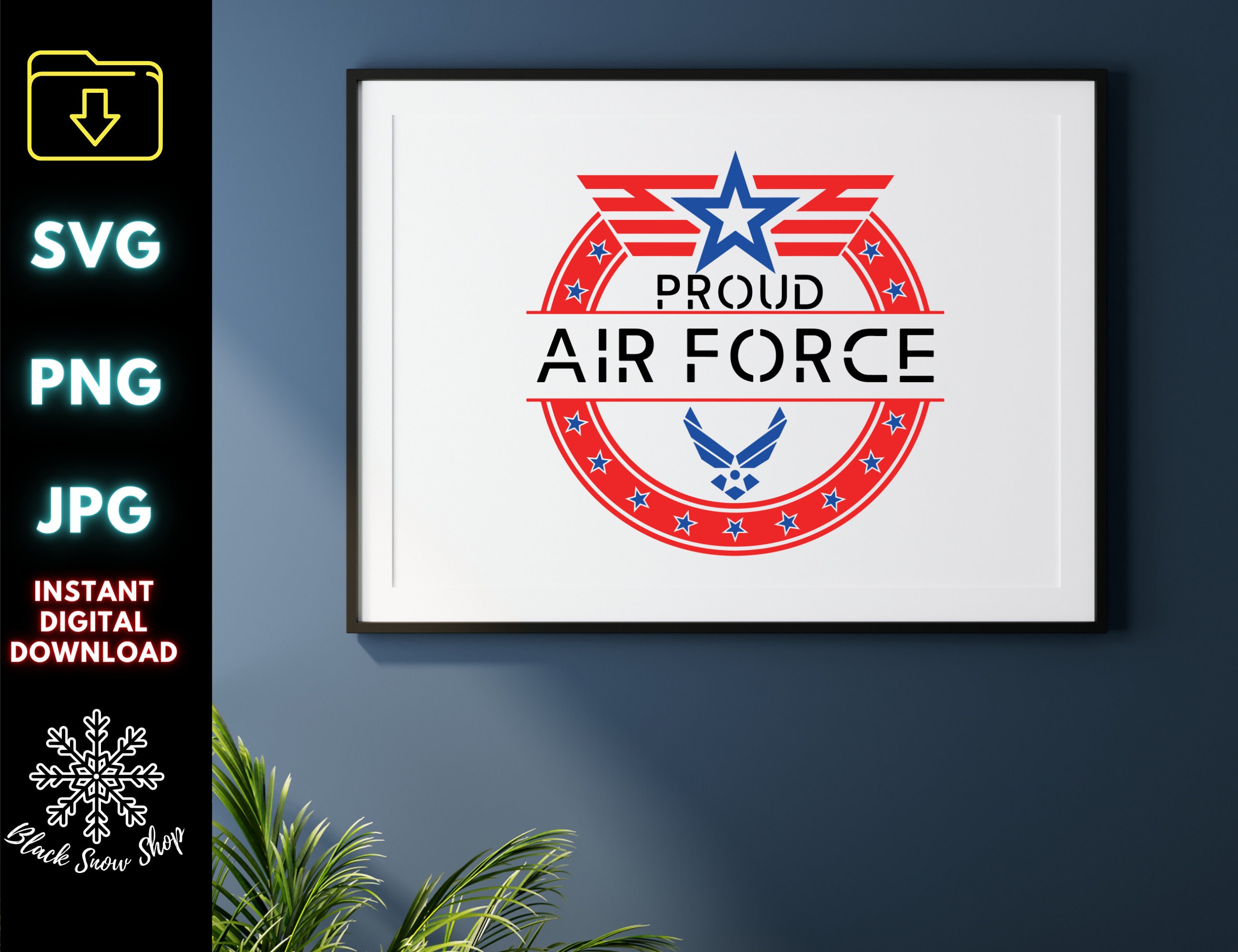 Proud Air Force Svg Military Svgusa Flag Svg Fourth of | Etsy UK