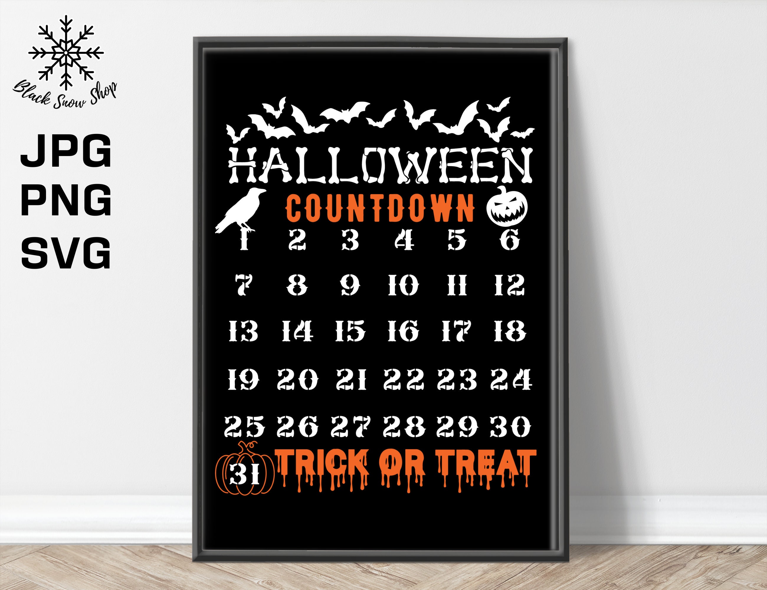 Halloween Countdown Svg,halloween Sign Svg,pumpkin Svg, October Svg ...