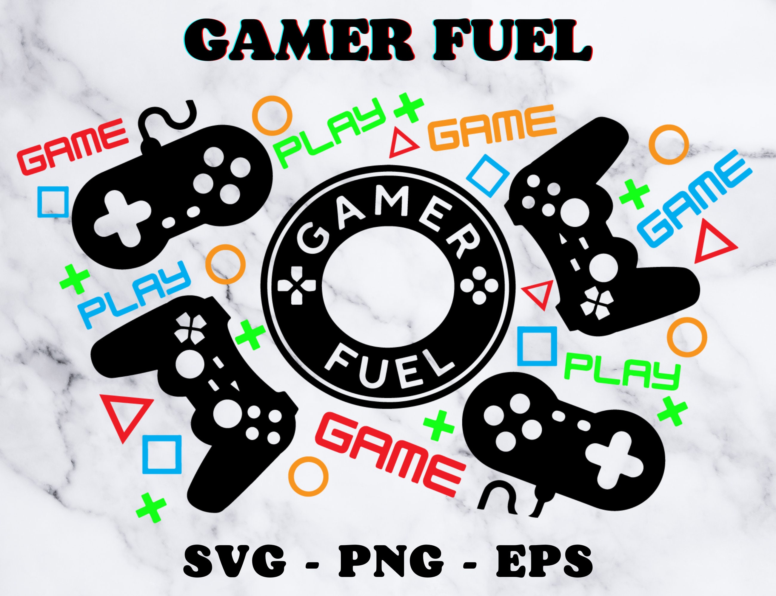 Gamer Fuel Wrap Venti Cold 24 Oz Cup Svgventi Full Wrap - Etsy
