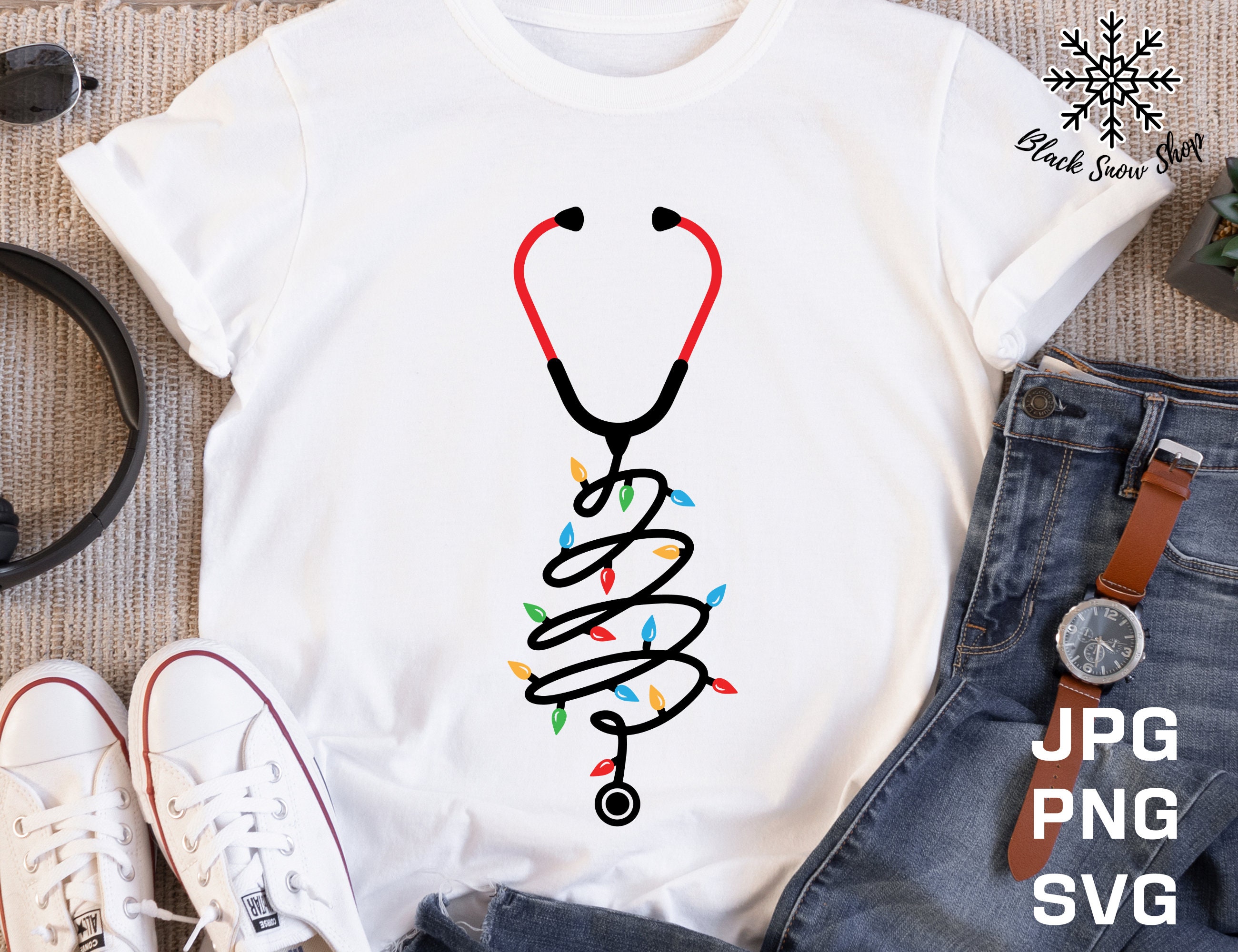 Christmas Stethoscope Nurse Svg Christmas Nurse Svg Nurse - Etsy