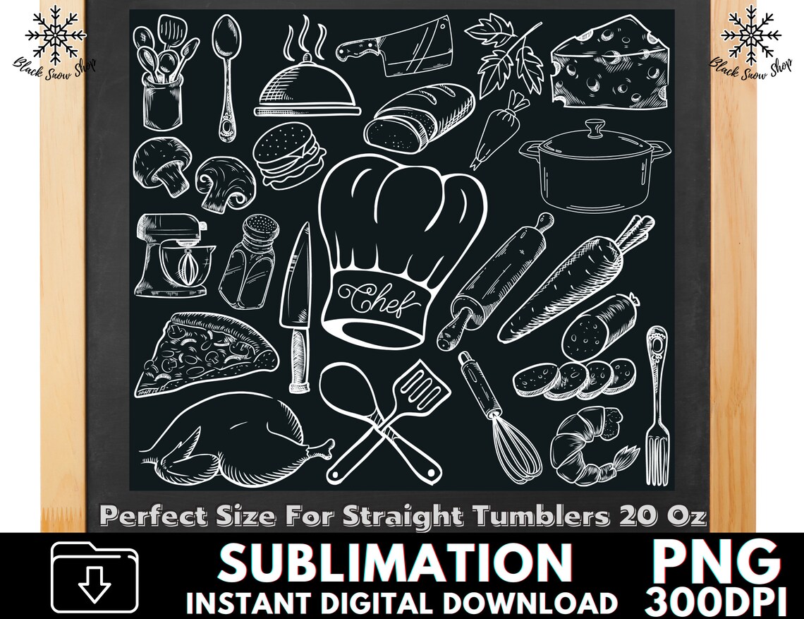 Chef Wrap Sublimation Png Chef Cupbest Chef Tumbler - Etsy