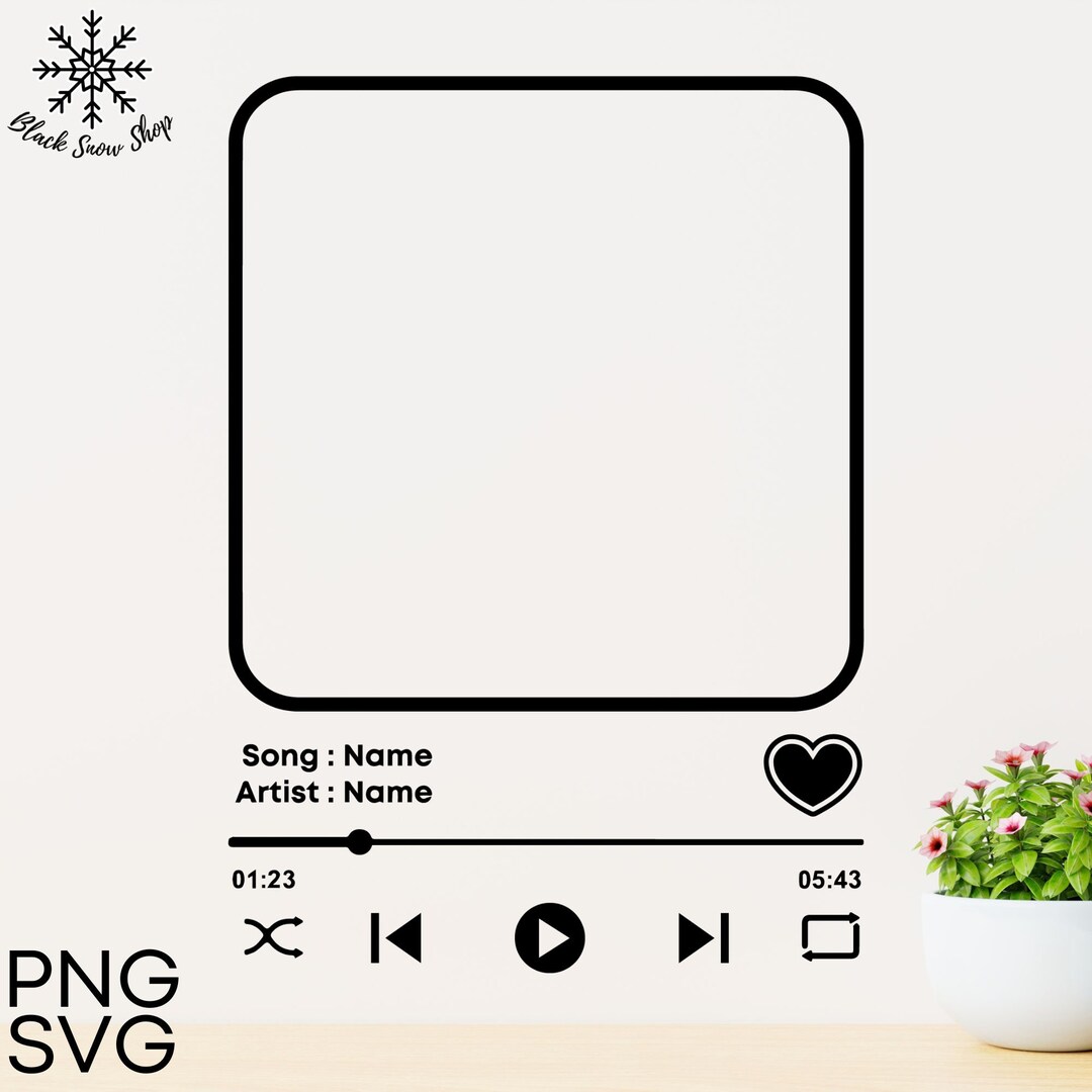 Music Player Svg,valentine's Day Svg , Song Glass Template,glass Art ...