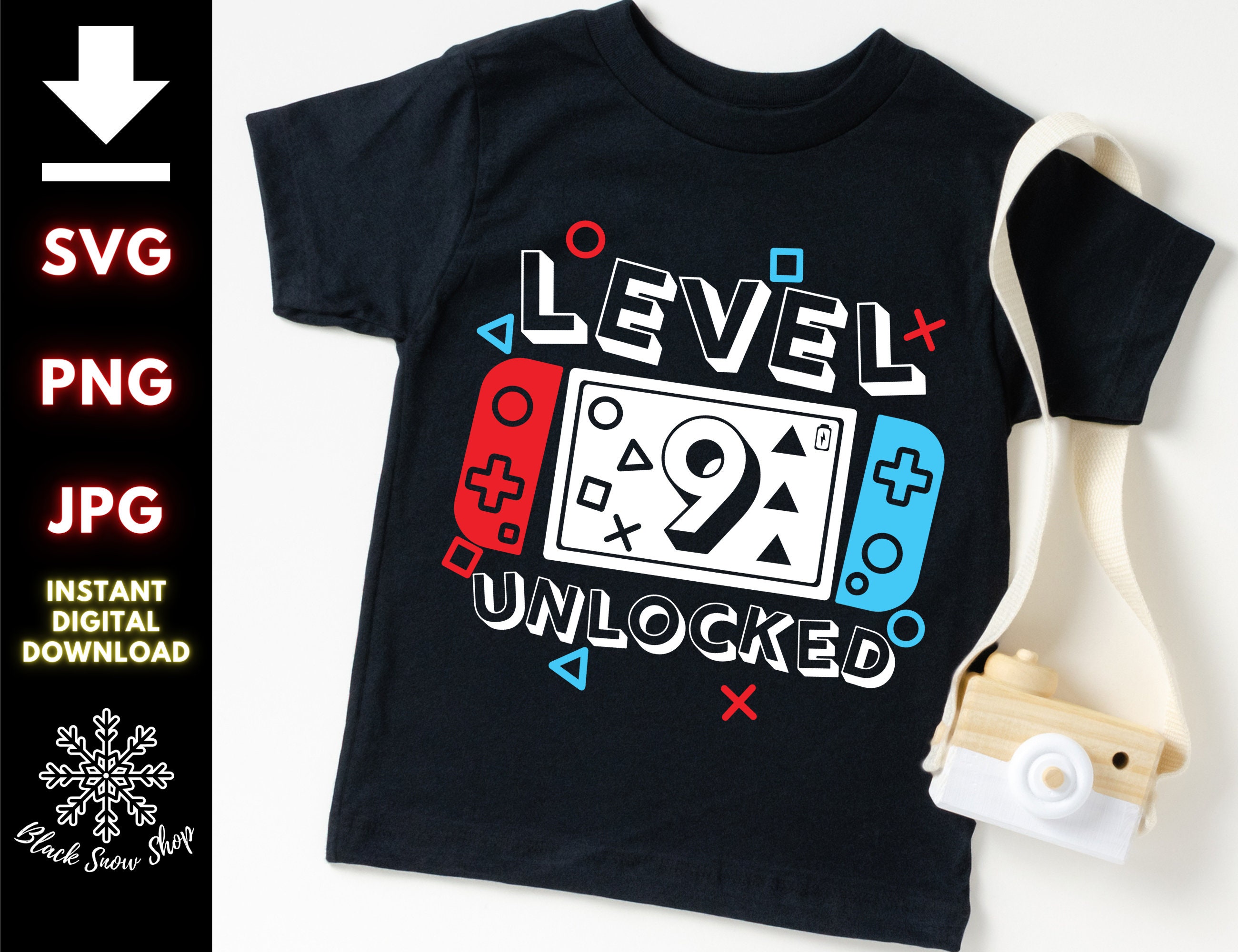 Level Nine Unlocked Birthday Boybirthday Girl Gamer 9 - Etsy