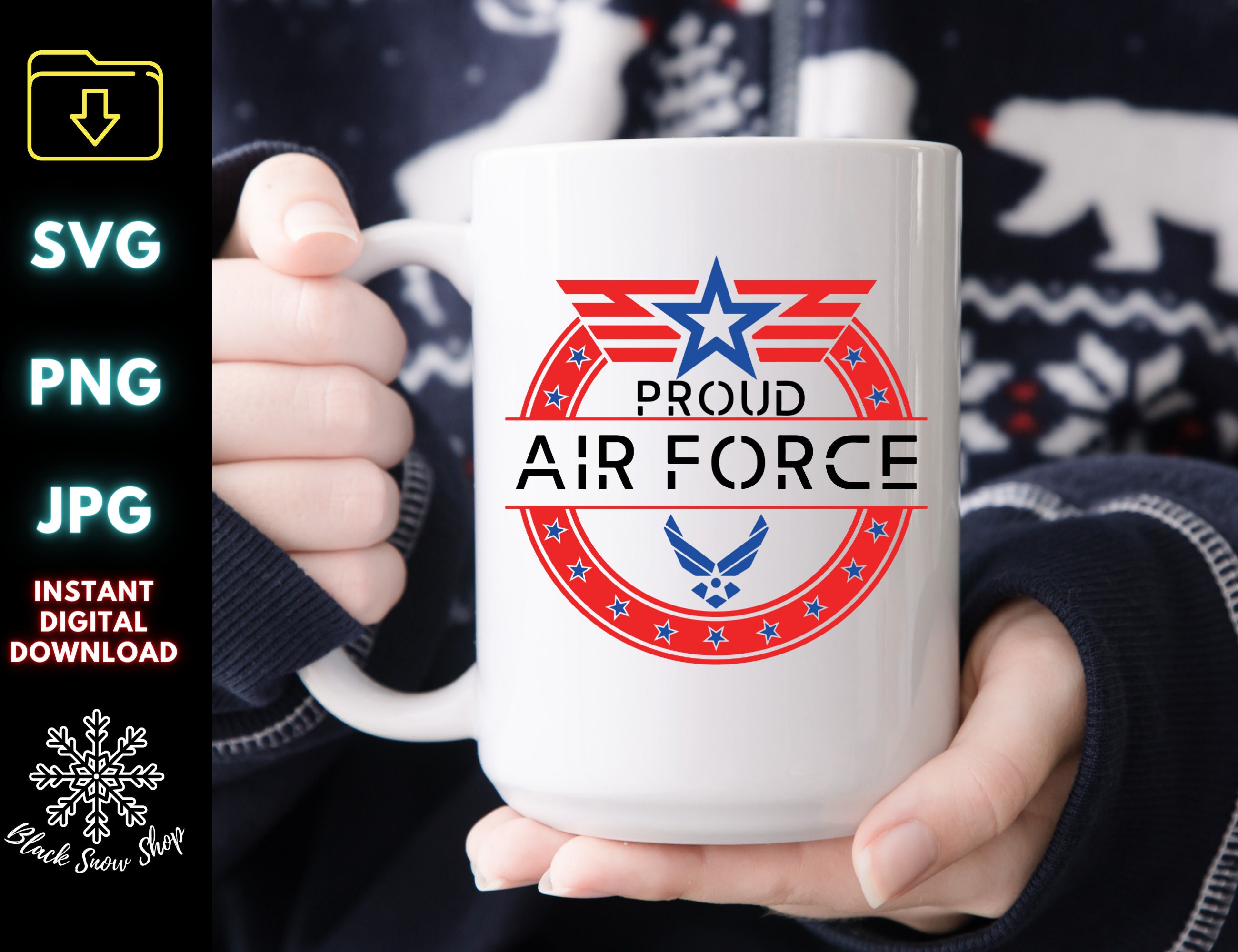 Proud Air Force Svg Military Svgusa Flag Svg Fourth of | Etsy UK