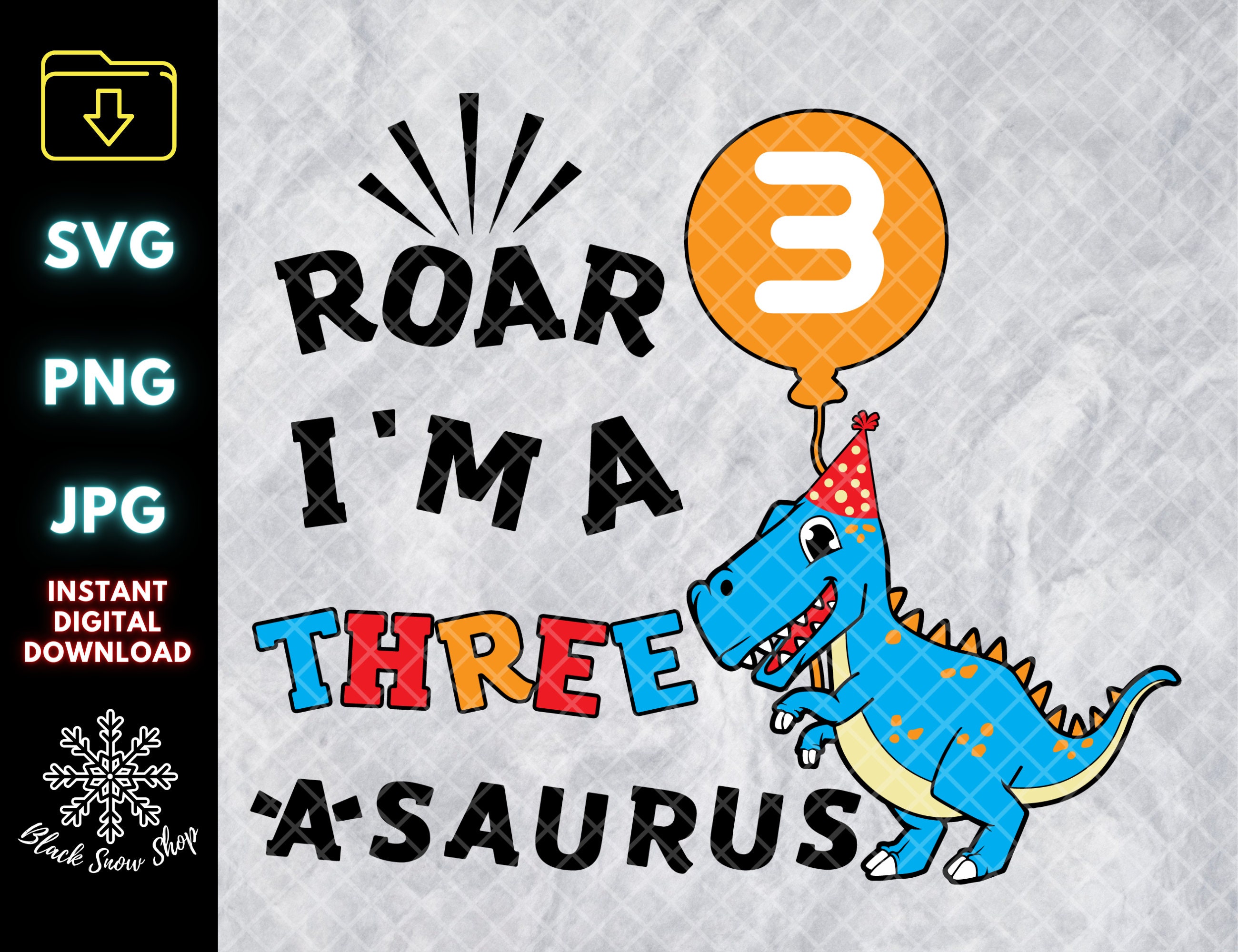 Three-a-saurus Svgthird Birthdaykid Shirt Svg Dinosaur One - Etsy