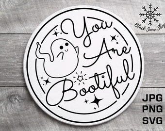 Little Miss Bootiful Svg Girl Halloween Cut Files Cute Ghost - Etsy