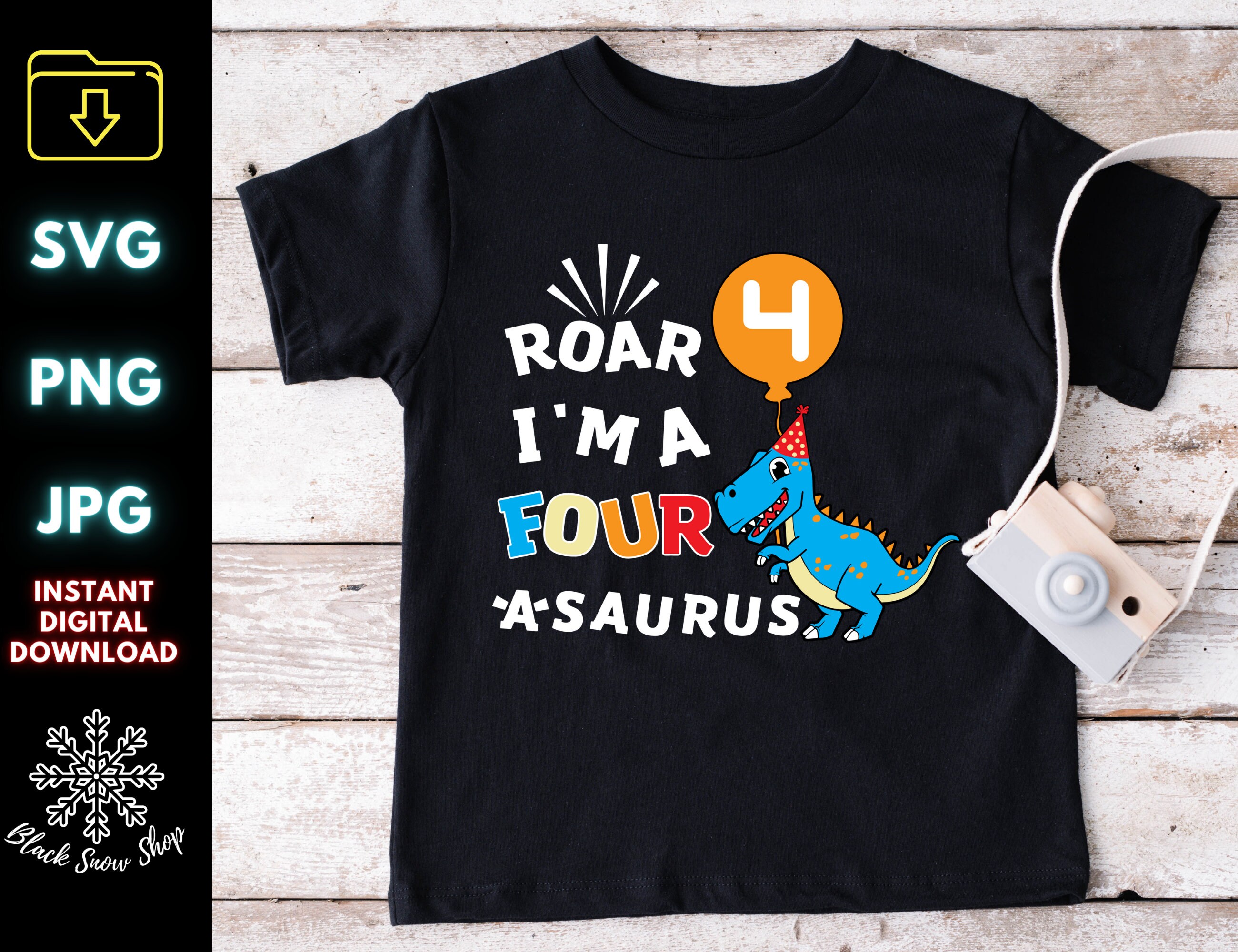 Four-a-saurus SVG Fourth Birthday Kid Shirt Svg Dinosaur - Etsy