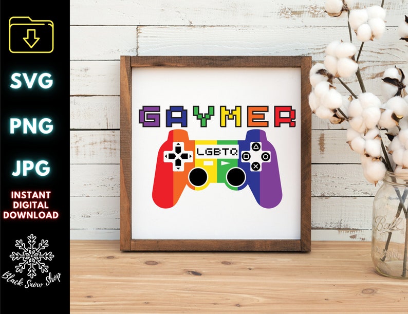 Gaymer Svgpride Svgrainbow Controller LGBTQ Pride | Etsy
