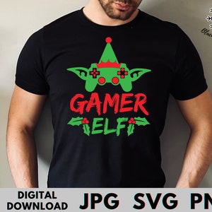 Gamer Elf Svg Christmas Gamer Svg Christmas Kids Svg Video - Etsy
