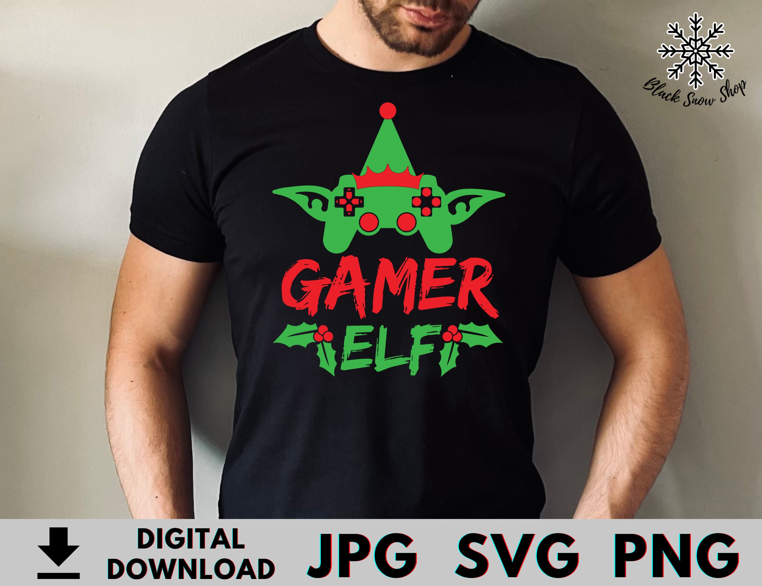 Gamer Elf Svg Christmas Gamer Svg Christmas Kids Svg Video - Etsy
