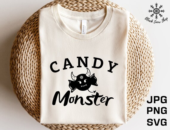 Candy Monster Svghalloween Shirt Svg halloween SVG Digital - Etsy