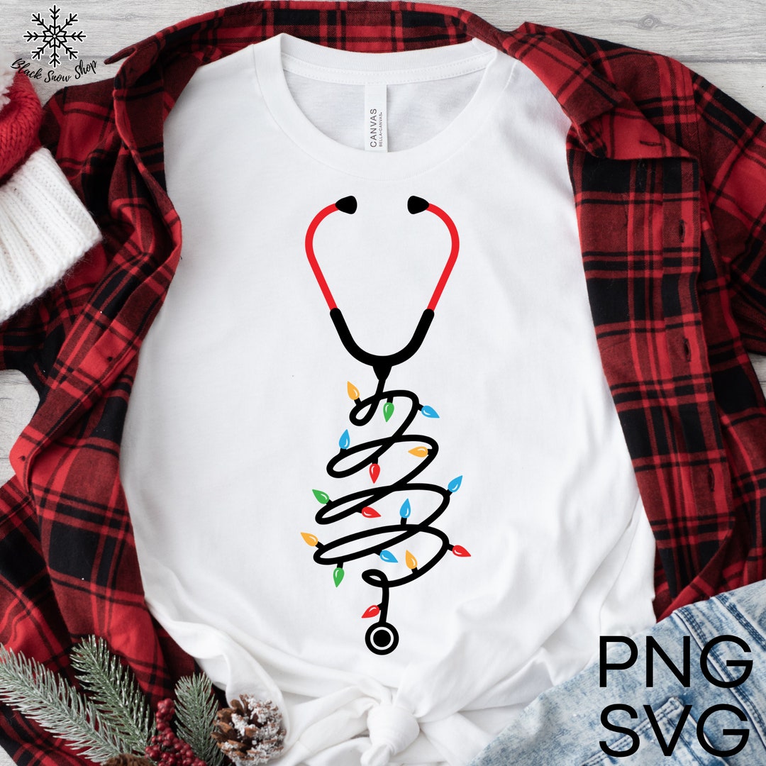 Christmas Stethoscope Nurse Svg, Christmas Nurse Svg, Nurse Life Svg ...